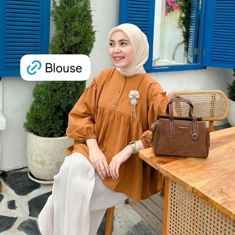 Jual ALUVA CLOTHES | YORI LINEN BLOUSE | Cotton Linen Angel Premium ...