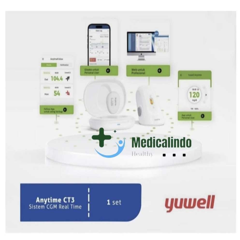 Jual Yuwell Anytime CT3 Continuous Glucose Monitoring System Alat Cek ...