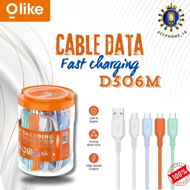 Jual OLIKE D306M /Pcs Data Cable High-Speed Output Fast Charging 2.1A ...