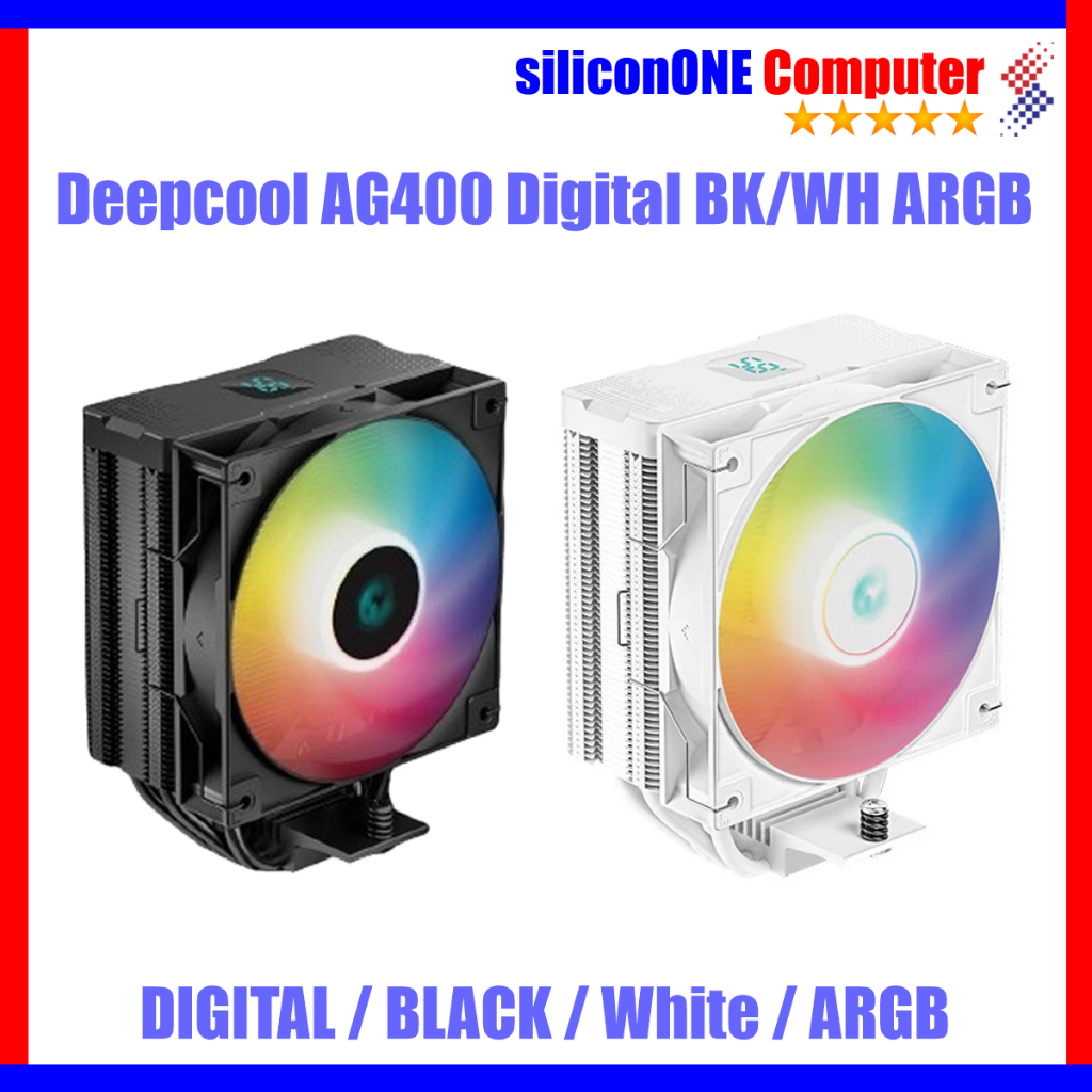 Jual Deepcool AG400 DIGITAL BK WH ARGB LGA1700 1200 115x AM4 AM5 CPU ...