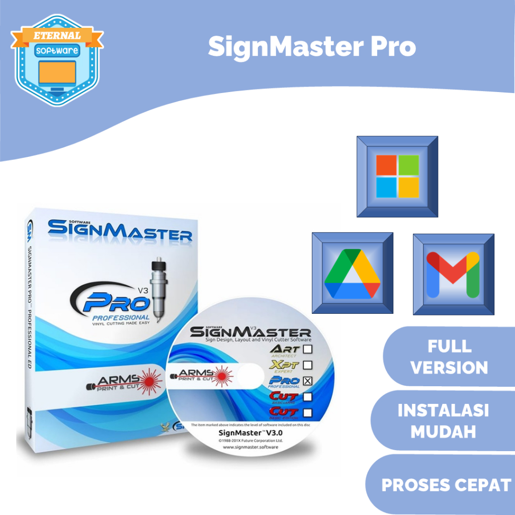 Jual SignMaster Pro Cut & Arms Full Version Aplikasi Cutting Stiker dan ...