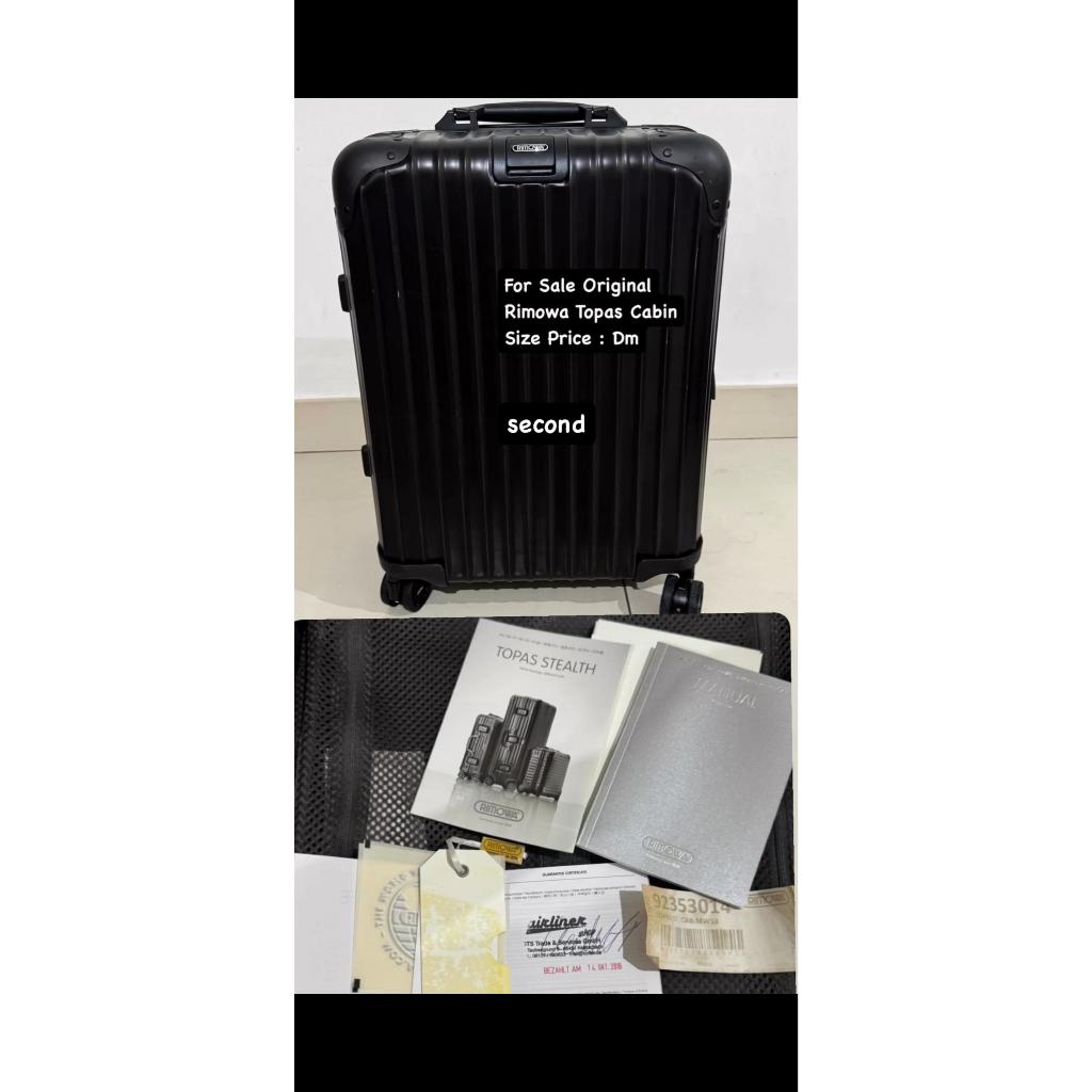 Jual ORIGINAL RIMOWA KOPER STEALTH BLACK CABIN TOPAS LVMH - 34 L SECOND ...
