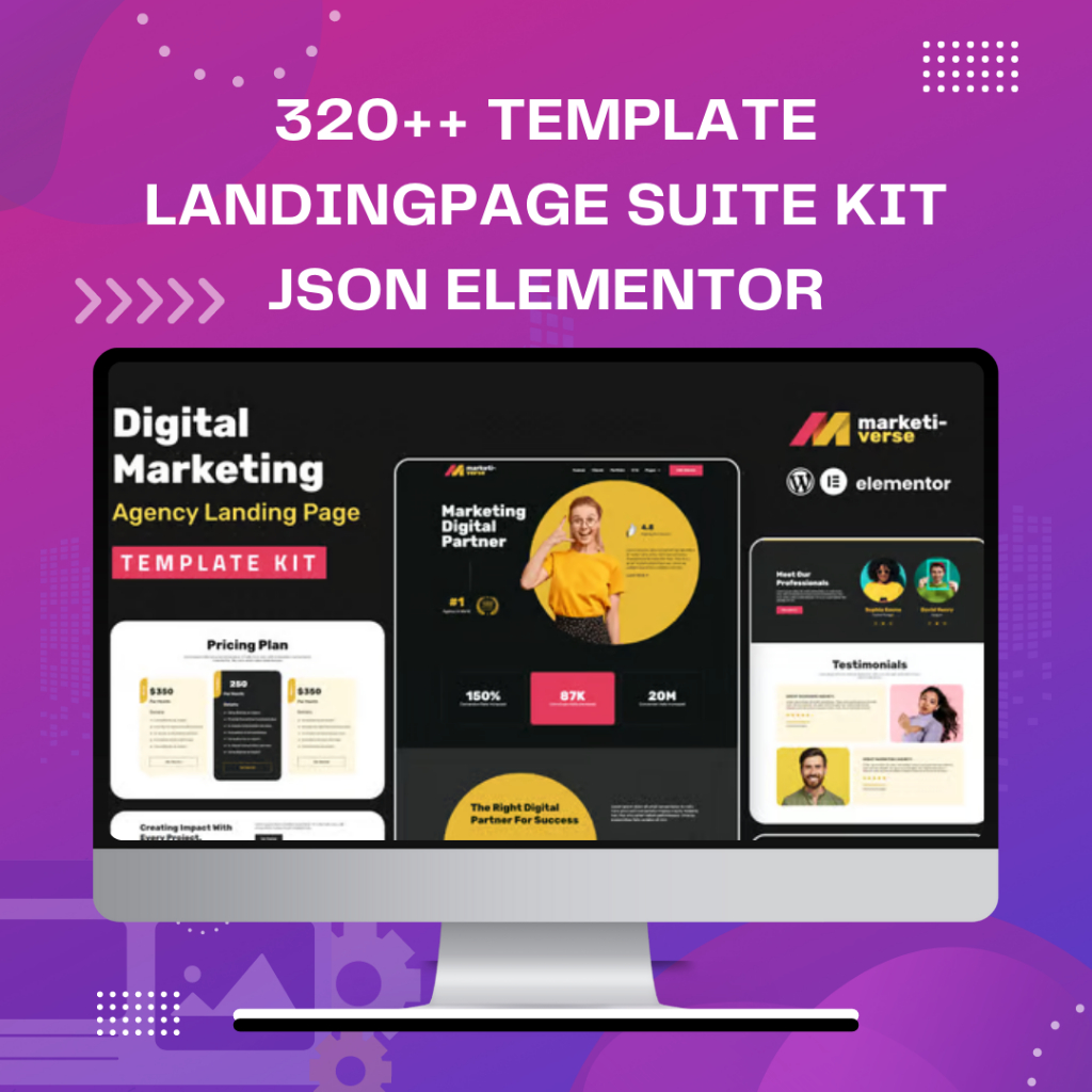 Jual 320++ Template LANDINGPAGE Suite Kit JSON Elementor - Website ...