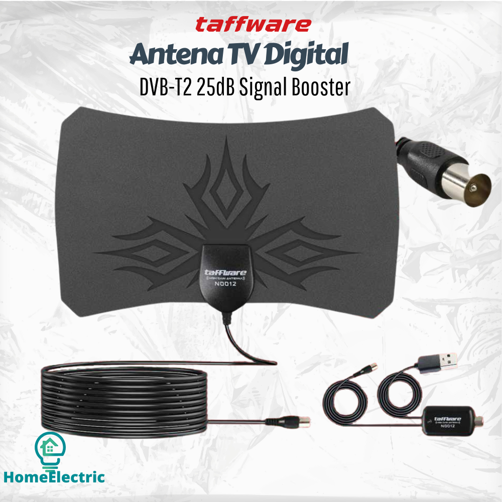Jual Taffware Antena TV Digital Indoor DVB-T2 28 dB Signal Booster ...
