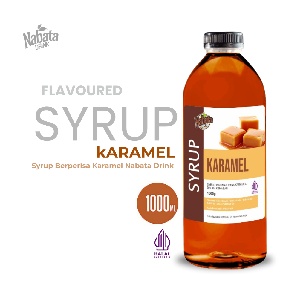 Jual Syrup Caramel 1 Liter Nabata Drink | Sirup Karamel Untuk Kedai ...