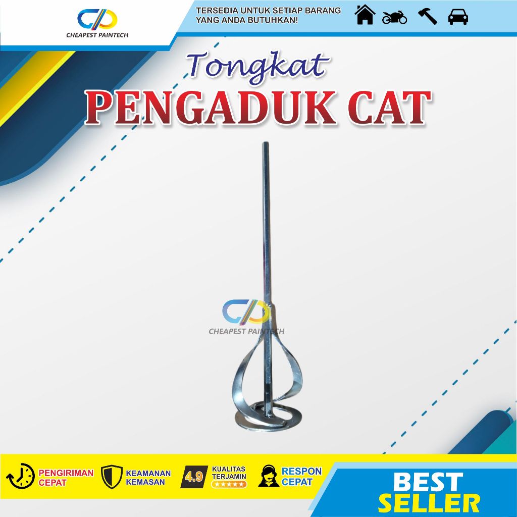 Jual TONGKAT PENGADUK CAT TONGKAT MIXER CAT MIXING 60 CM X 1 AS 13 MM ...