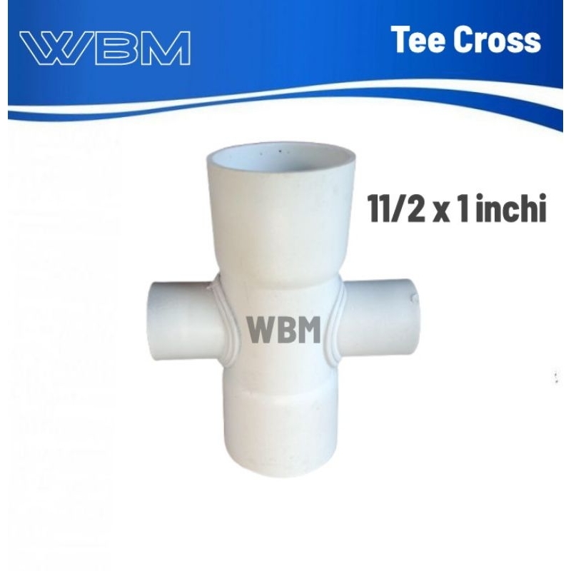 Jual Tee plus / cross 1 1/2 x 1 inchi 4 way pvc | Shopee Indonesia