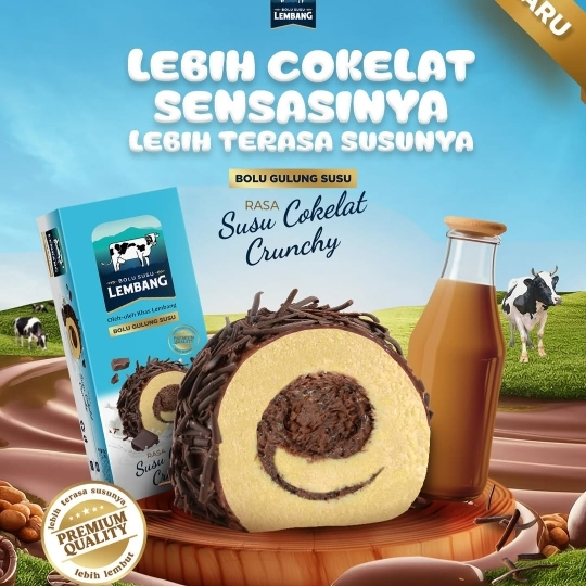 Jual Bolu susu lembang Coklat, Bolu gulung susu coklat crunchy premium (Bisa ke luar kota,luar P ...