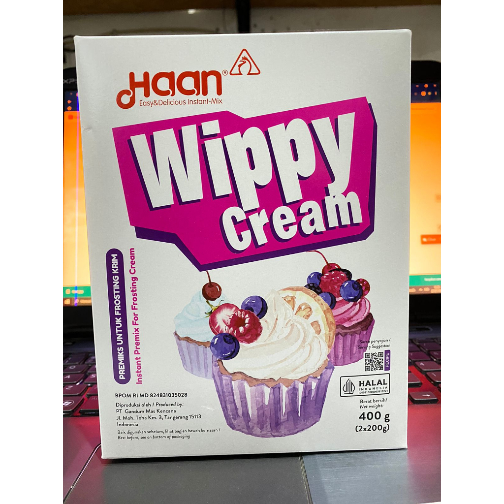 Jual WHIPPING CREAM HAAN WIPPY CREAM INSTANT TOPPING POWDER 400 GR ...