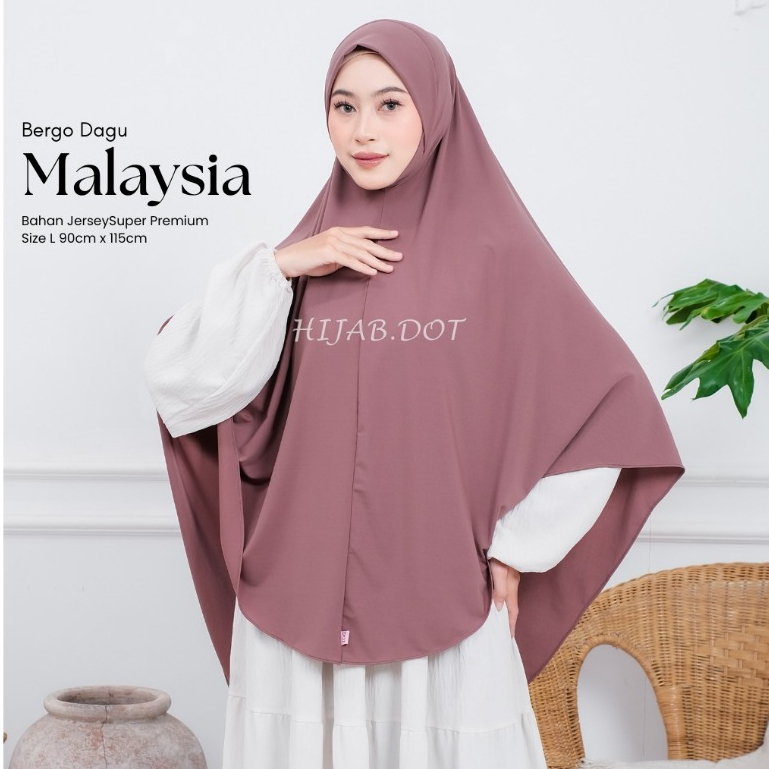 Jual HIJAB.DOT -Hijab Bergo Dagu Wanita Malaysia Size L | Jilbab Syar'i Jersey Premium (Jilbab ...