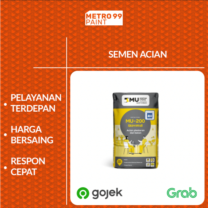 Jual Semen Acian MU-200 SkimWall 20kg | Shopee Indonesia