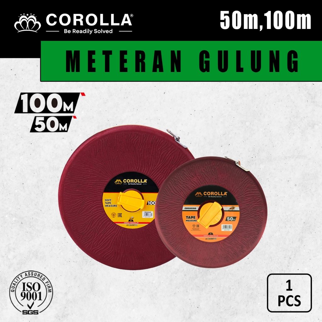 Jual Corolla Meteran Gulung Corolla 50 Meter Meteran Bulat Meteran Kain ...