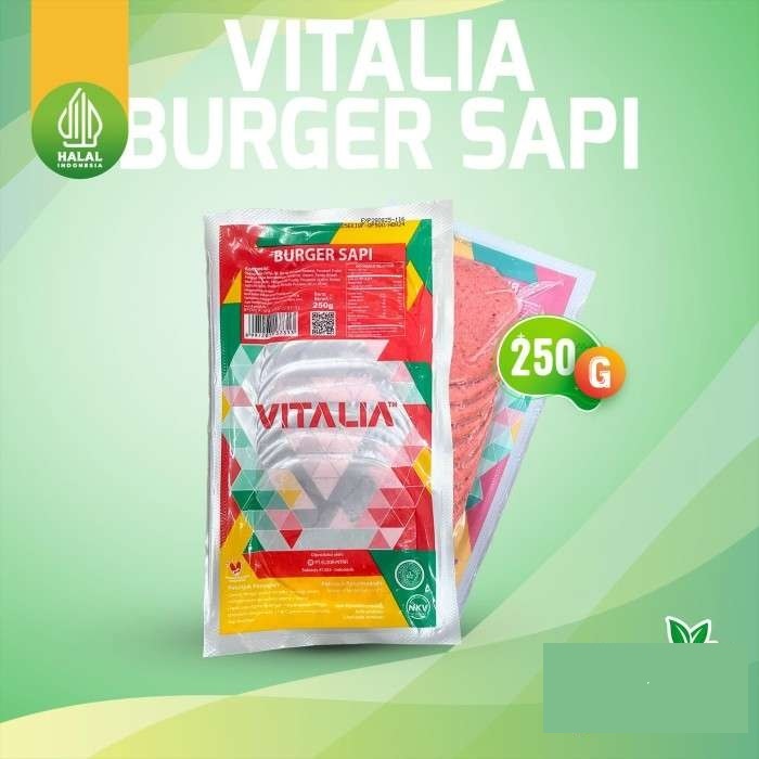 Jual Vitalia Burger Sapi Daging Ham Sapi 250g | Shopee Indonesia