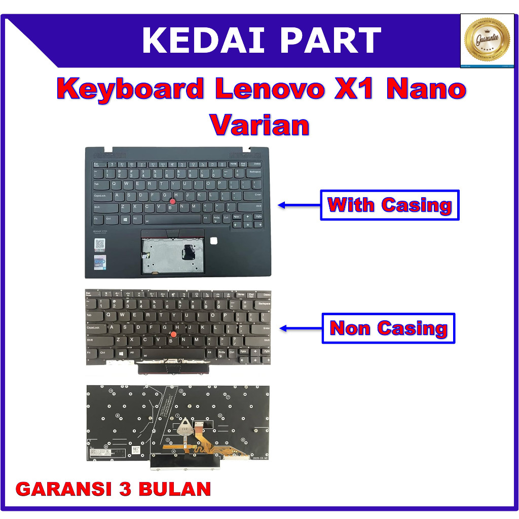 Jual Keyboard Lenovo Thinkpad X1 Nano Gen1 Gen 1 2021 X1C 20un 20uq ...