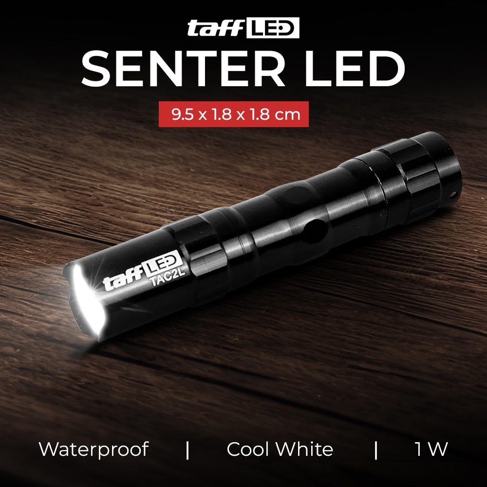 Jual Senter LED Flashlight Waterproof TaffLED Police Mini 1W TAC 2L ...