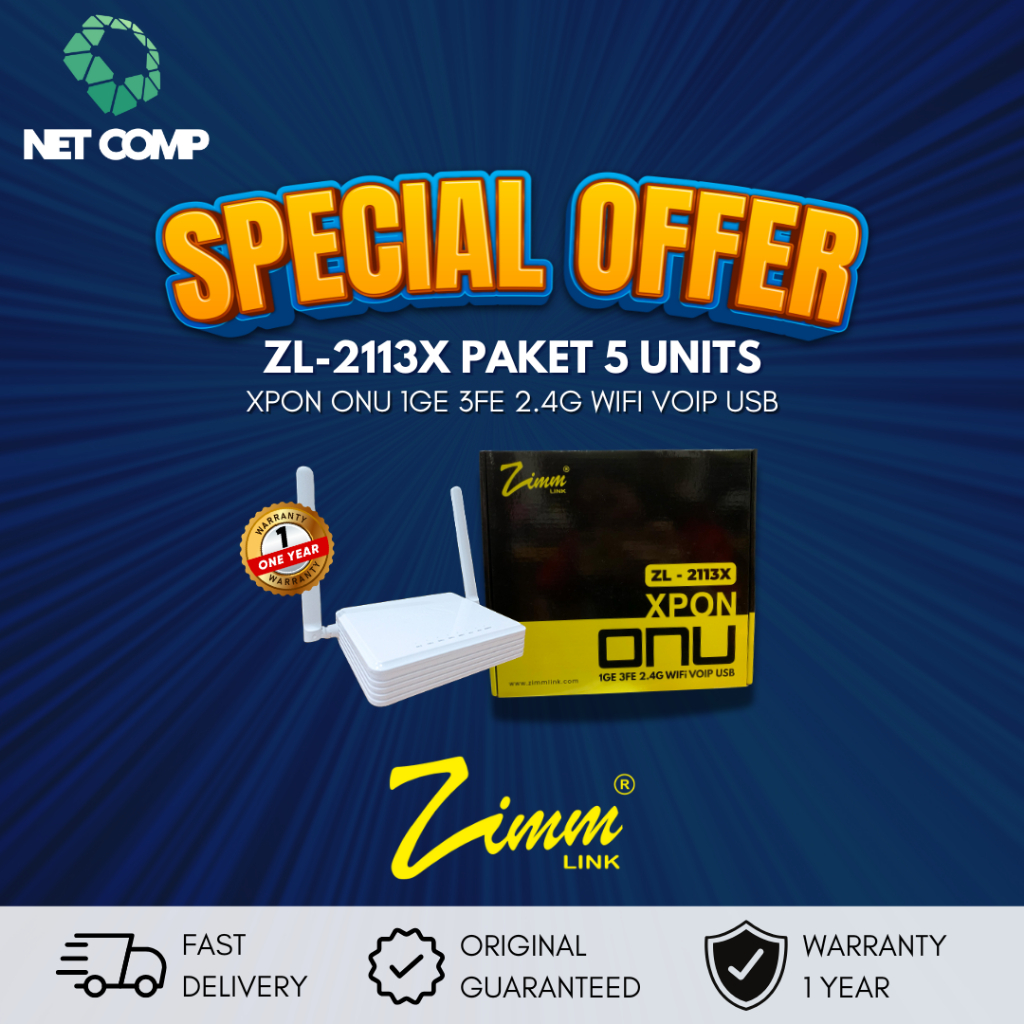 Jual ZIMMLINK XPON ONU ZL-2113X Support ONT EPON & GPON 1GE 3FE 2,4G ...
