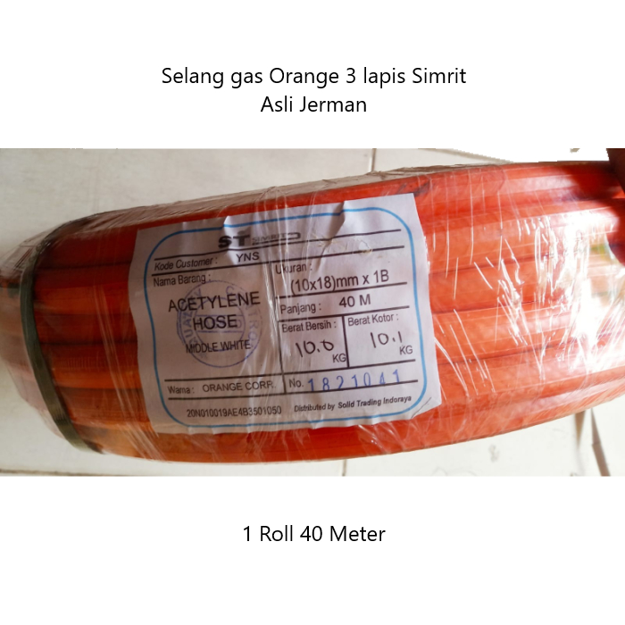Jual SELANG GAS ELPIJI / SELANG LPG SIMRIT ASLI TEBAL 3 LAPIS HARGA PER ...
