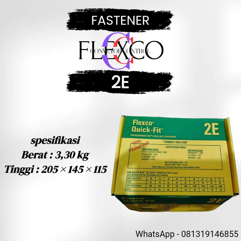 Jual Fastener Flexco 2E penyambung conveyor belt | Shopee Indonesia