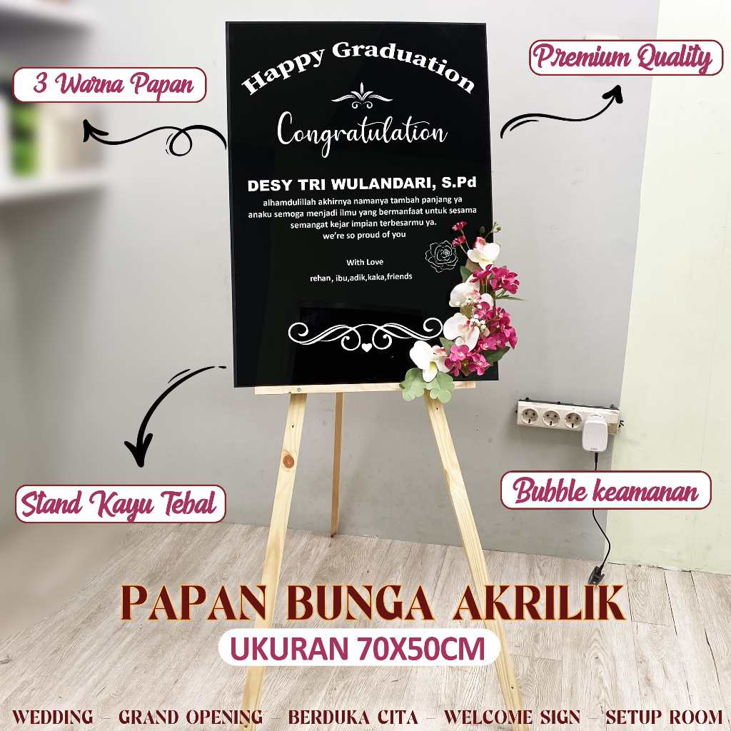 Jual WNG - Acrylic Welcome Sign / Wedding Sign / Papan Ucapan Akrilik ...