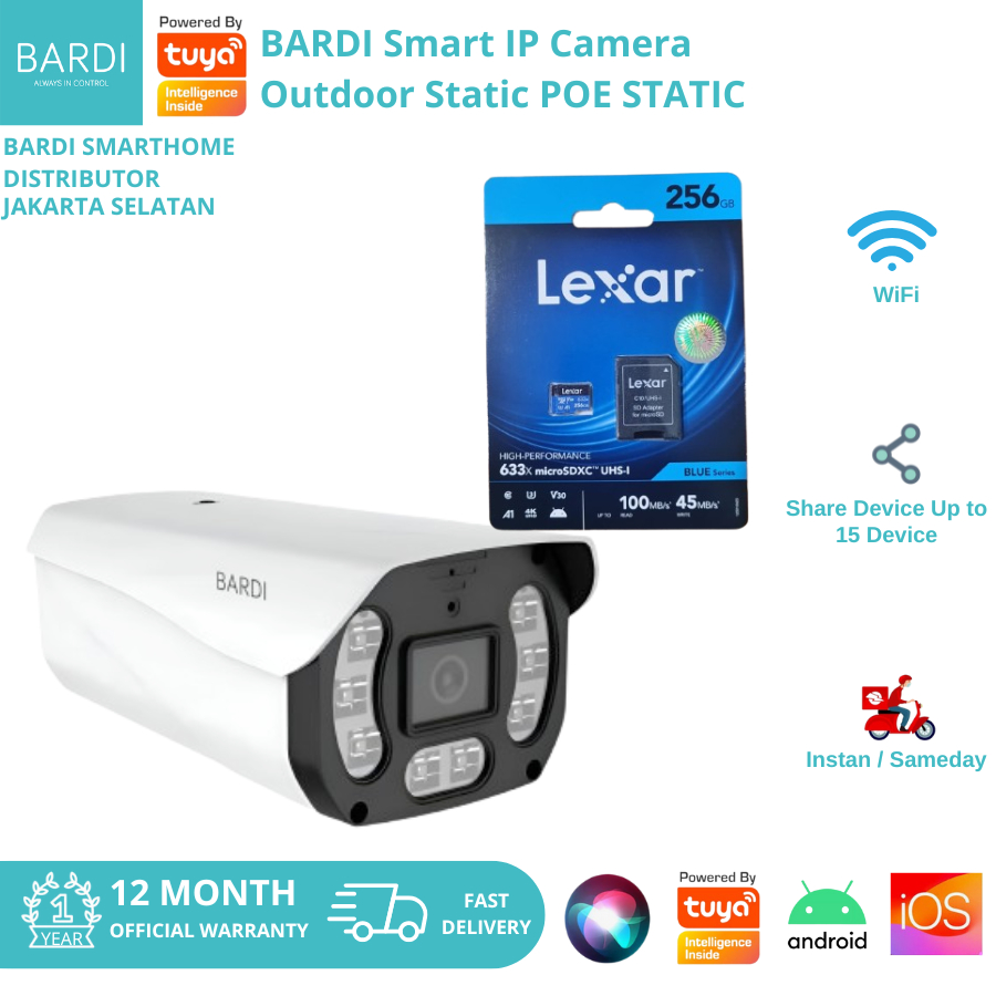 Jual BARDI IP Camera Outdoor CCTV With POE STC - IP67 4MP SMART IOT ...