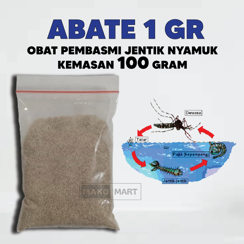 Jual ABATE 1GR PEMBASMI JENTIK NYAMUK KEMASAN 100 GRAM | Shopee Indonesia