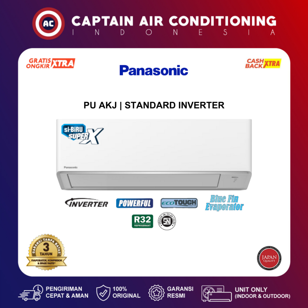 Jual PANASONIC AC Split PU-07AKJ 3/4 PK Standard Inverter | Shopee ...