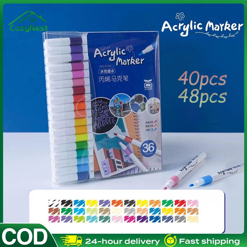 Jual Hightune Acrylic Marker Set Spidol Akrilik DIY Painting Spidol ...