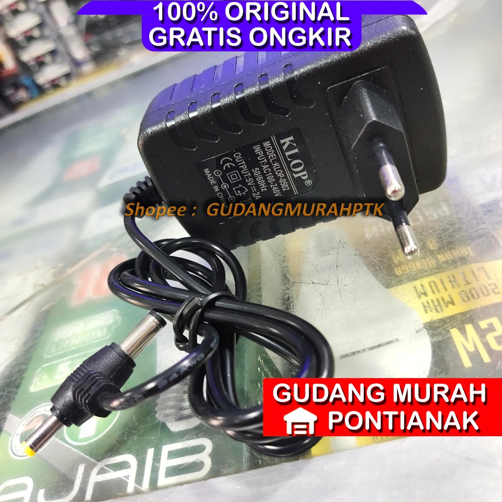 Jual Adaptor Klop 5 volt 2 ampere 2A Cocok Untuk Charger sound CCTV dan ...