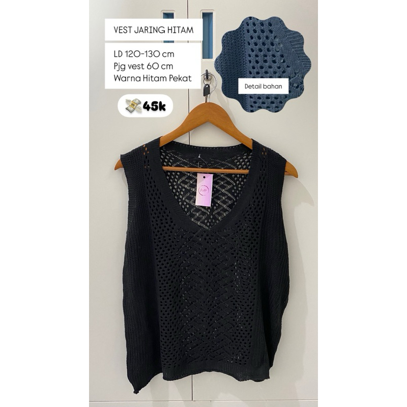 Jual Vest Jaring Hitam | Shopee Indonesia