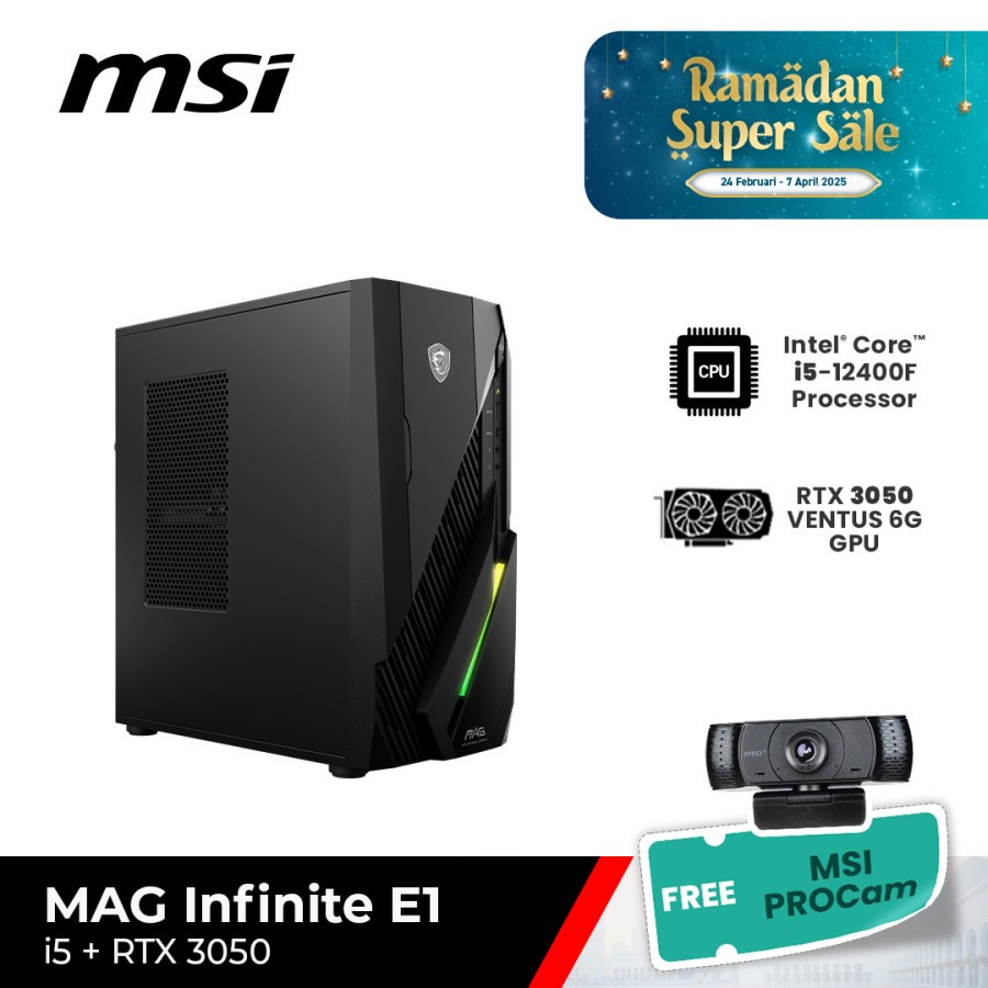 Jual PC DEKSTOP MSI MAG Infinite E1 [i5-12400F | RTX 3050 | 16GB | 1TB ...