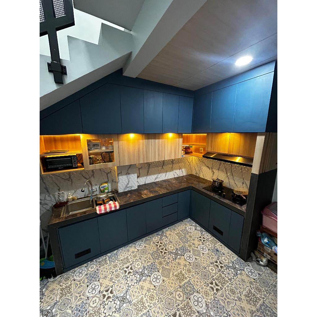 Jual Kitchen set Biru, Custom, Minimalis | Shopee Indonesia