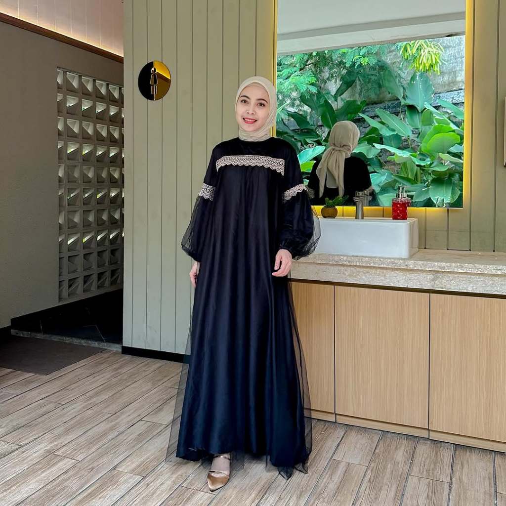 Jual NAGYA DRESS/dress kondangan kekinian/dress renda/gamis murah ...