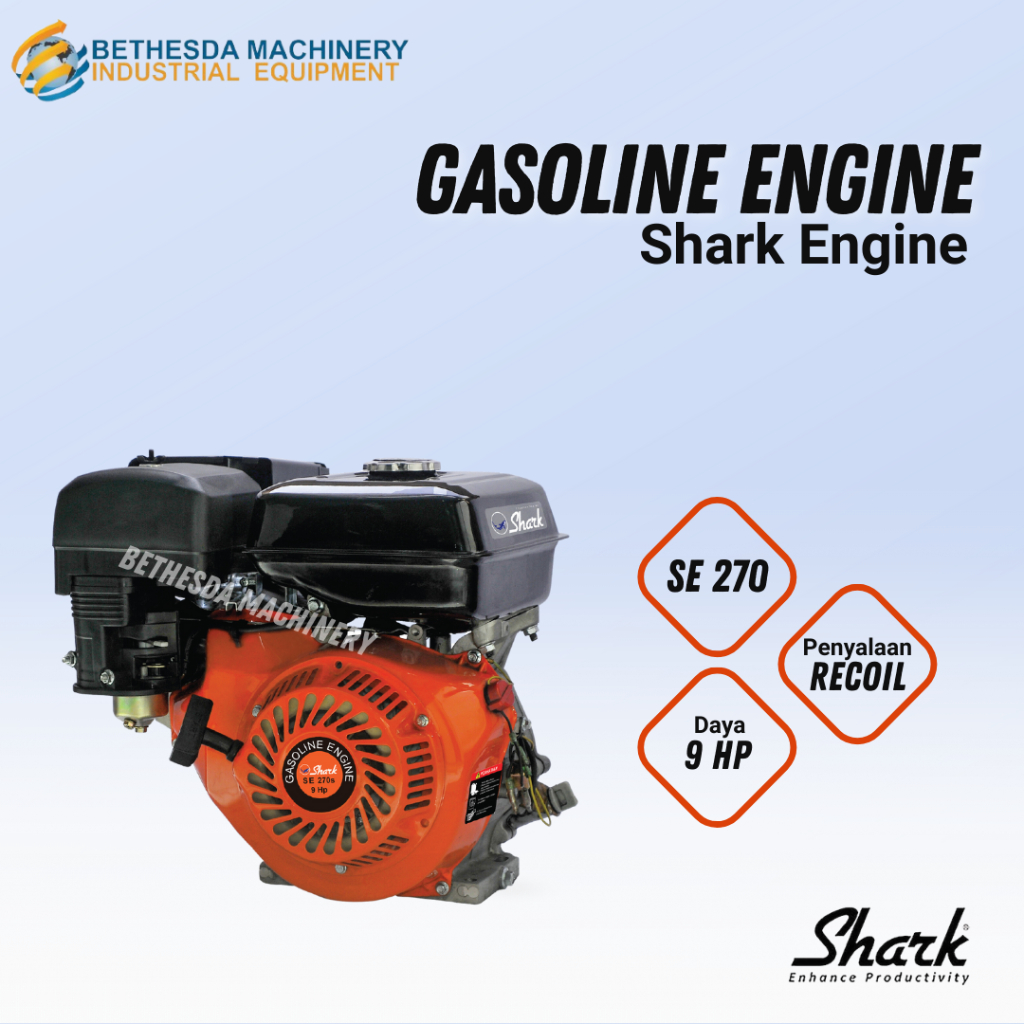Jual Mesin Penggerak Serbaguna 9 HP / Gasoline Engine 9HP Shark SE270 ...