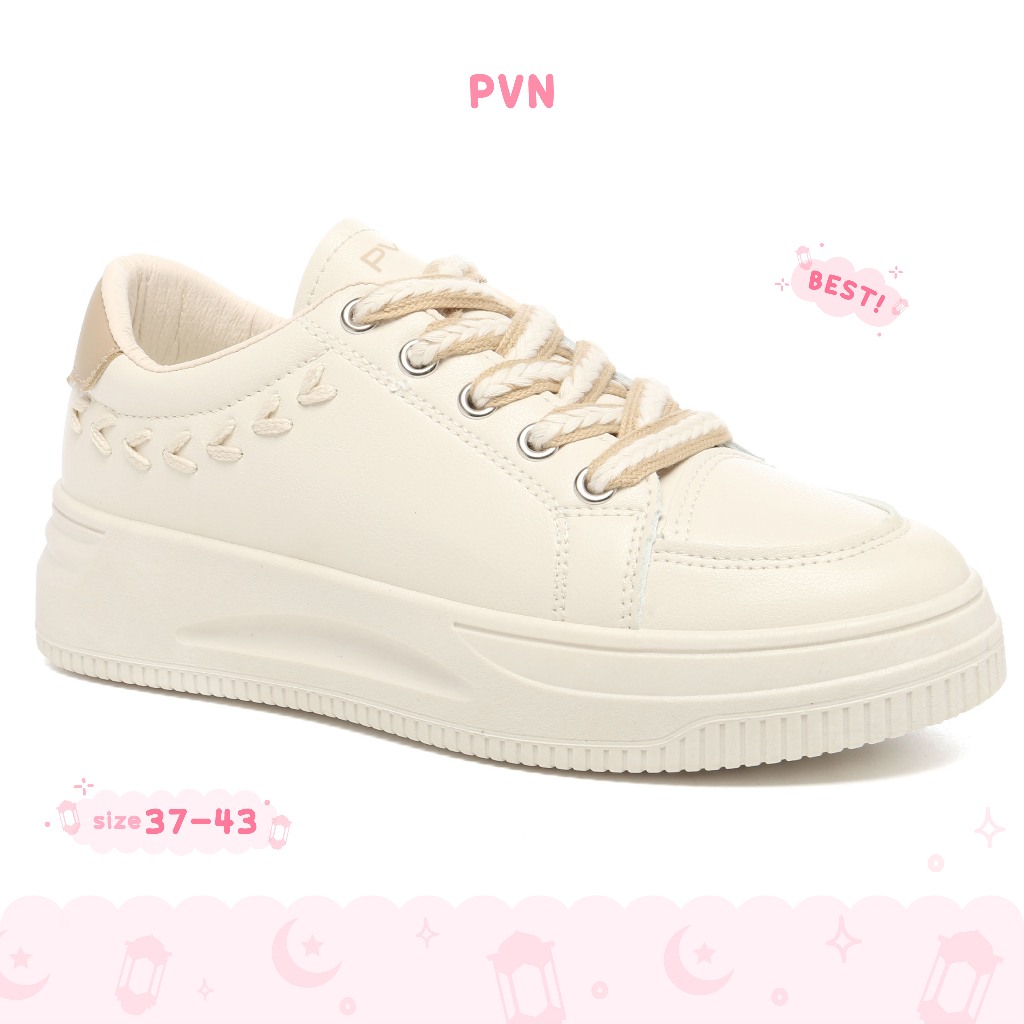 Jual PVN Seola Sepatu Sneakers Wanita Sport Shoes Cream 279 | Shopee ...
