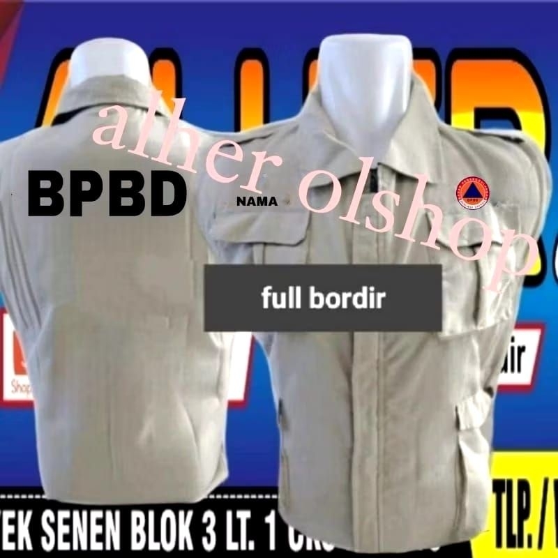 Jual bordir Rompi BPBD vest BPBD vest BNPB rompi BPBD Rompi kerja BPBD ...