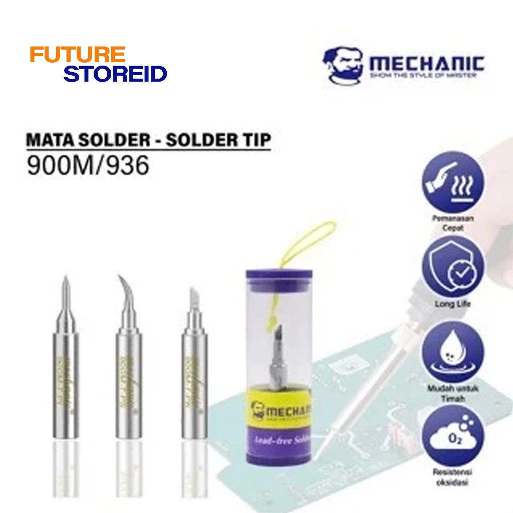 Jual Mata Solder station Mechanic Lurus/Bengkok/Pisau Solder 900M/936 Tip Ujung Solder Pemanas ...