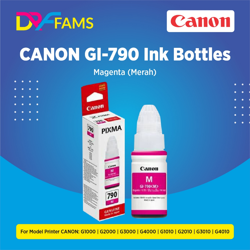 Jual TINTA PRINTER - CANON GI-790 G1010 G2010 G3010 G1000 G2000 - Magenta | Shopee Indonesia