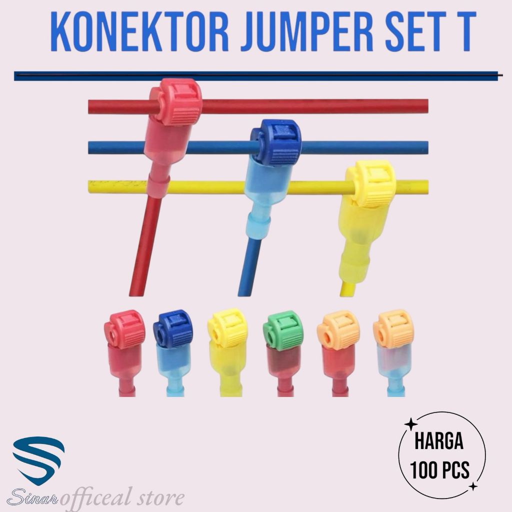 Jual 100pcs Konector kabel T jumper T tap connector scotch lock cable ...