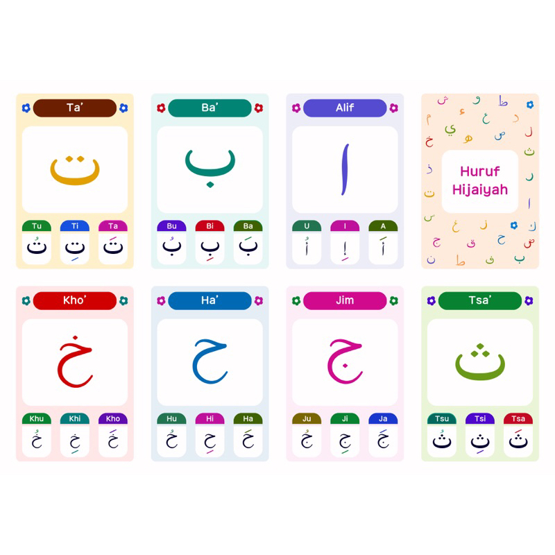 Jual flash card huruf hijaiyah | Shopee Indonesia