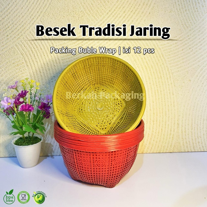 Jual (12PCS) Besek Tradisi Jaring | Besek Serbaguna | Besek Acara 1 ...