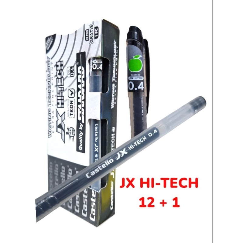 Jual Pulpen Standard HITECH- Pulpen Castello JX Hi-Tech Gel 0.4 mm/Alat ...