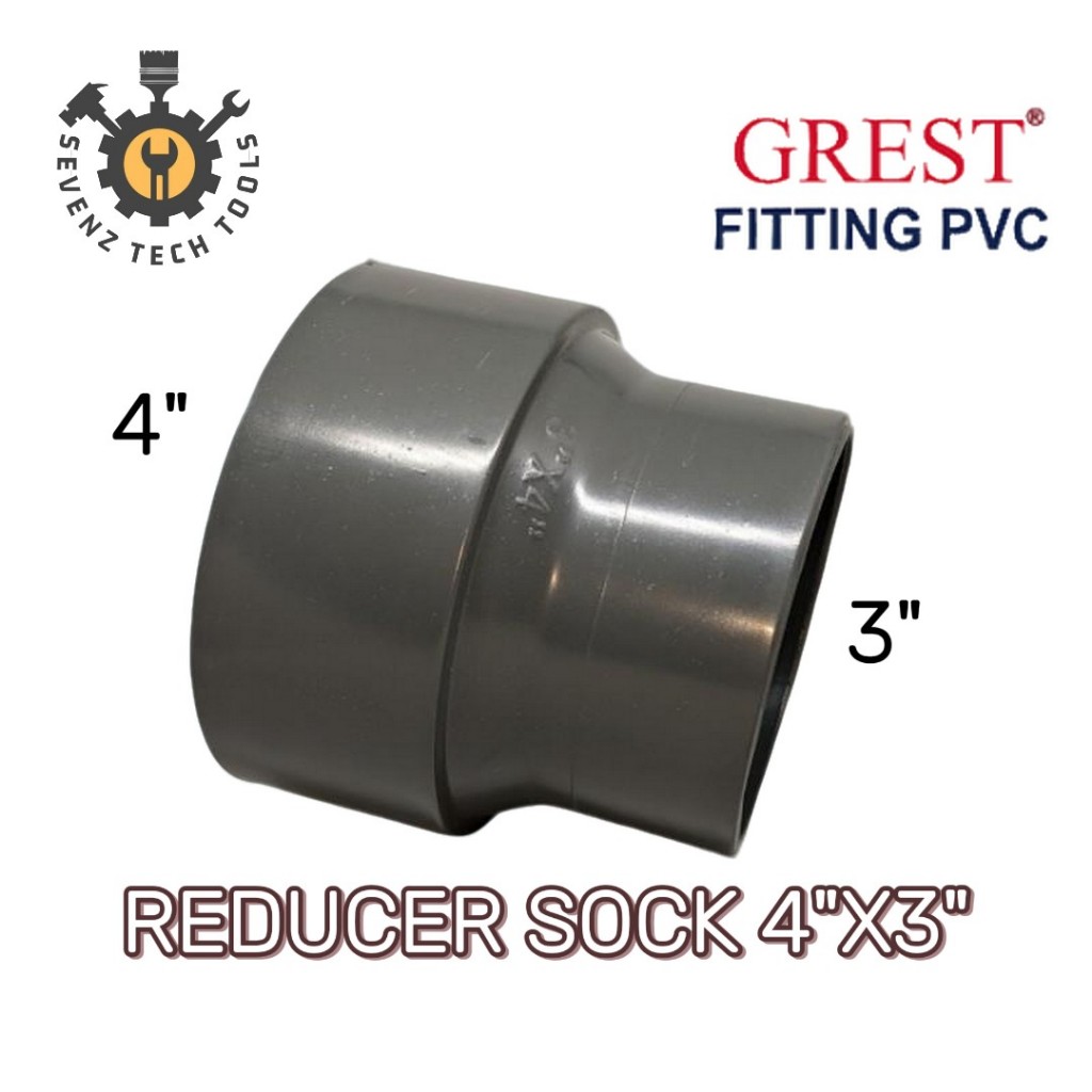 Jual R SOCK REDUCER SOCKET 4" X 3" PVC GREST / INCREASER SOCK 4" X 3 ...