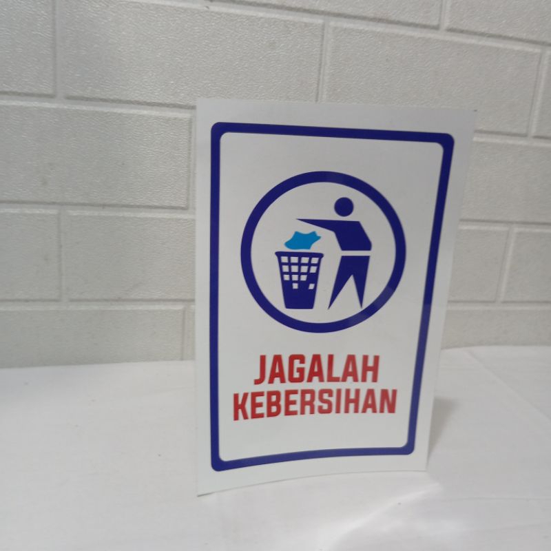 Jual Stiker Jagalah Kebersihan | Stiker Peringatan Menjaga kebersihan ...