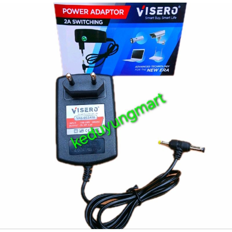 Jual Power Adaptor 5 Volt 2 Ampere Visero jack T 3.5mm dan 5.5mm ...