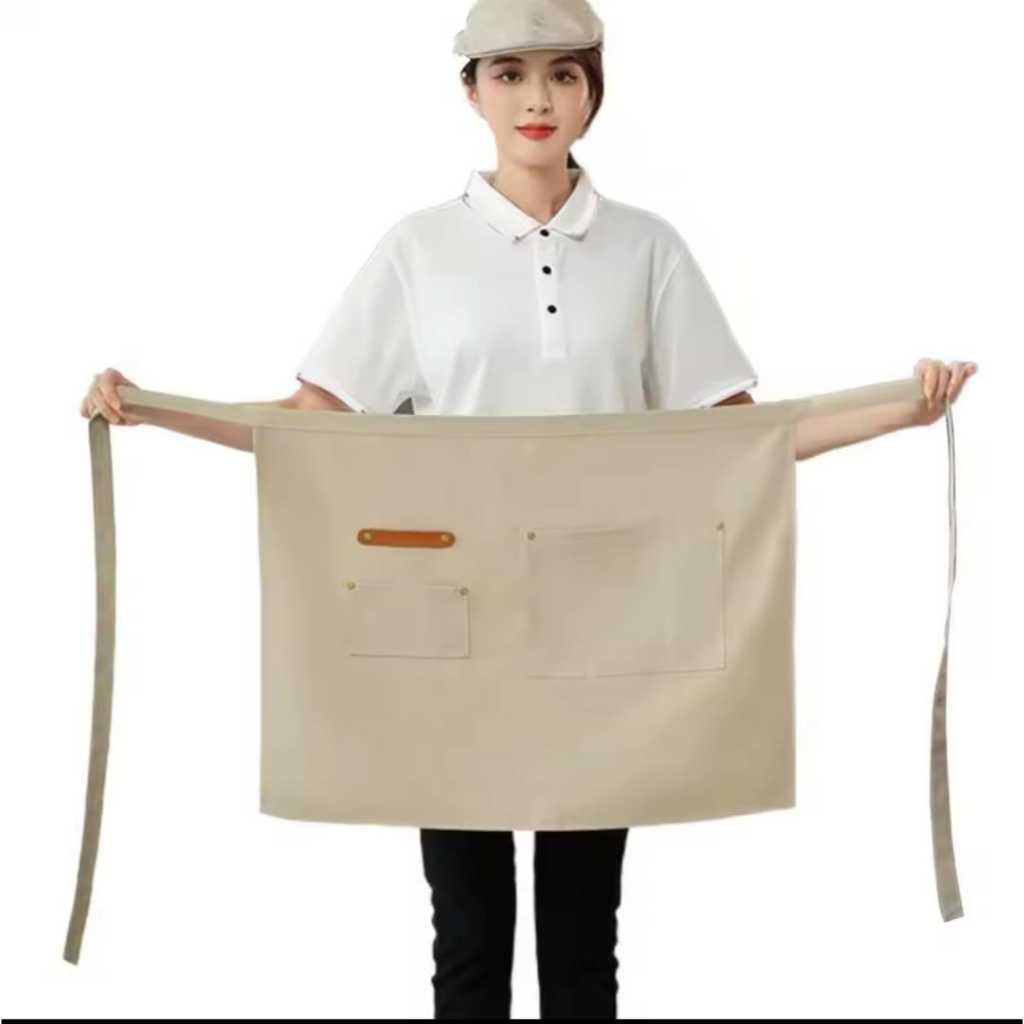 Jual apron pinggang SAKU RESLETING GRATIS BORDIR NAMA celemek ...