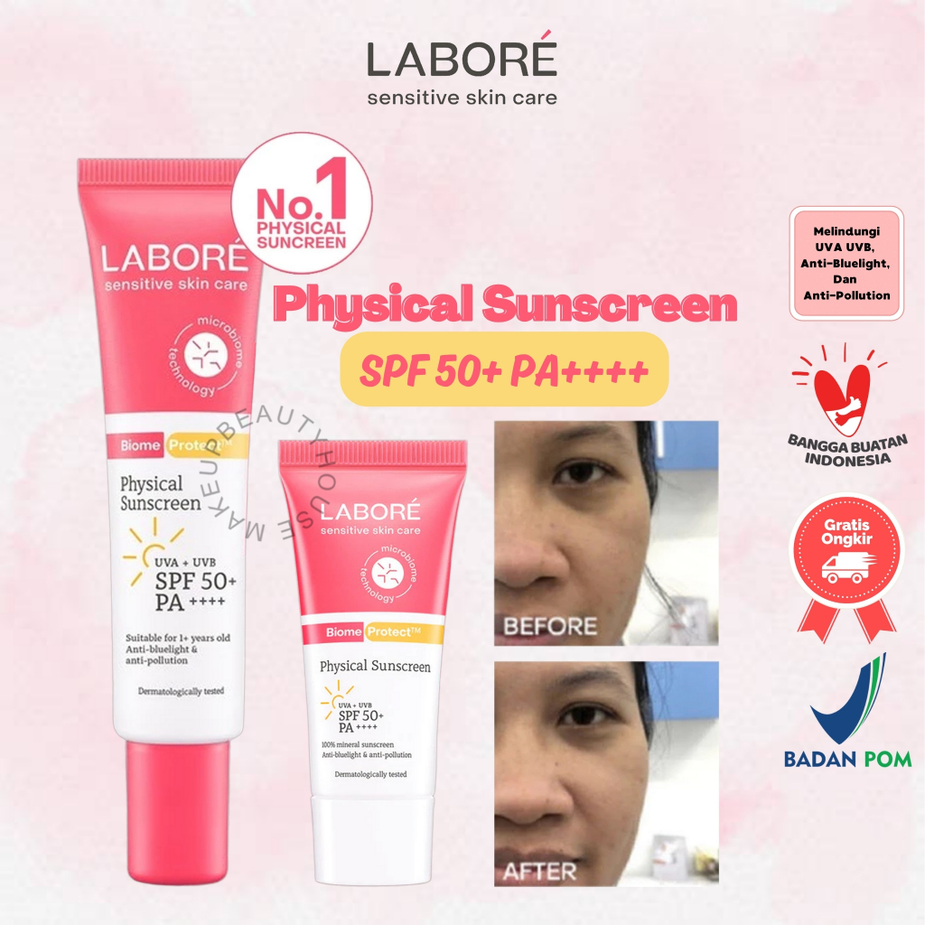 Jual LABORE BiomeProtect Physical Sunscreen 30ml | 10ml - Mineral ...