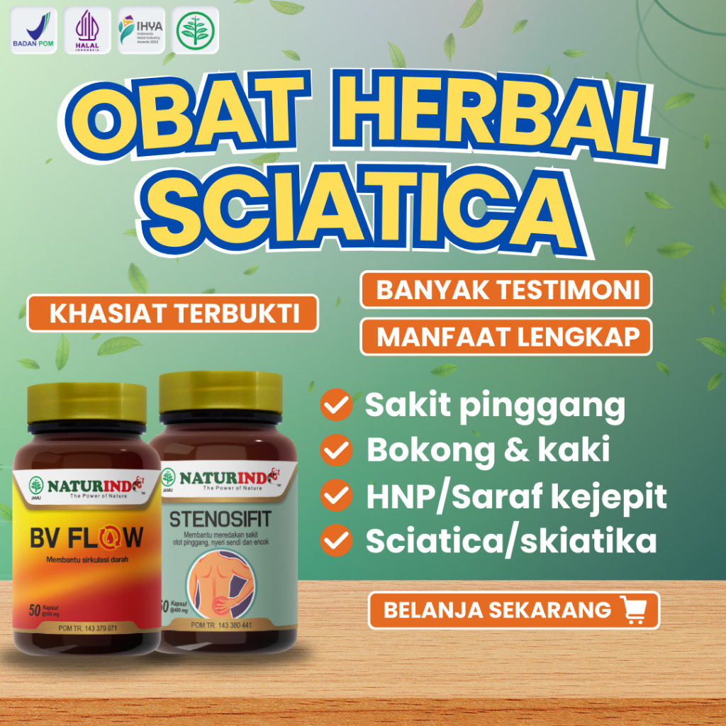 Jual Obat Sciatica Skiatika Sakit Pinggang Saraf Kejepit Nyeri Bokong ...