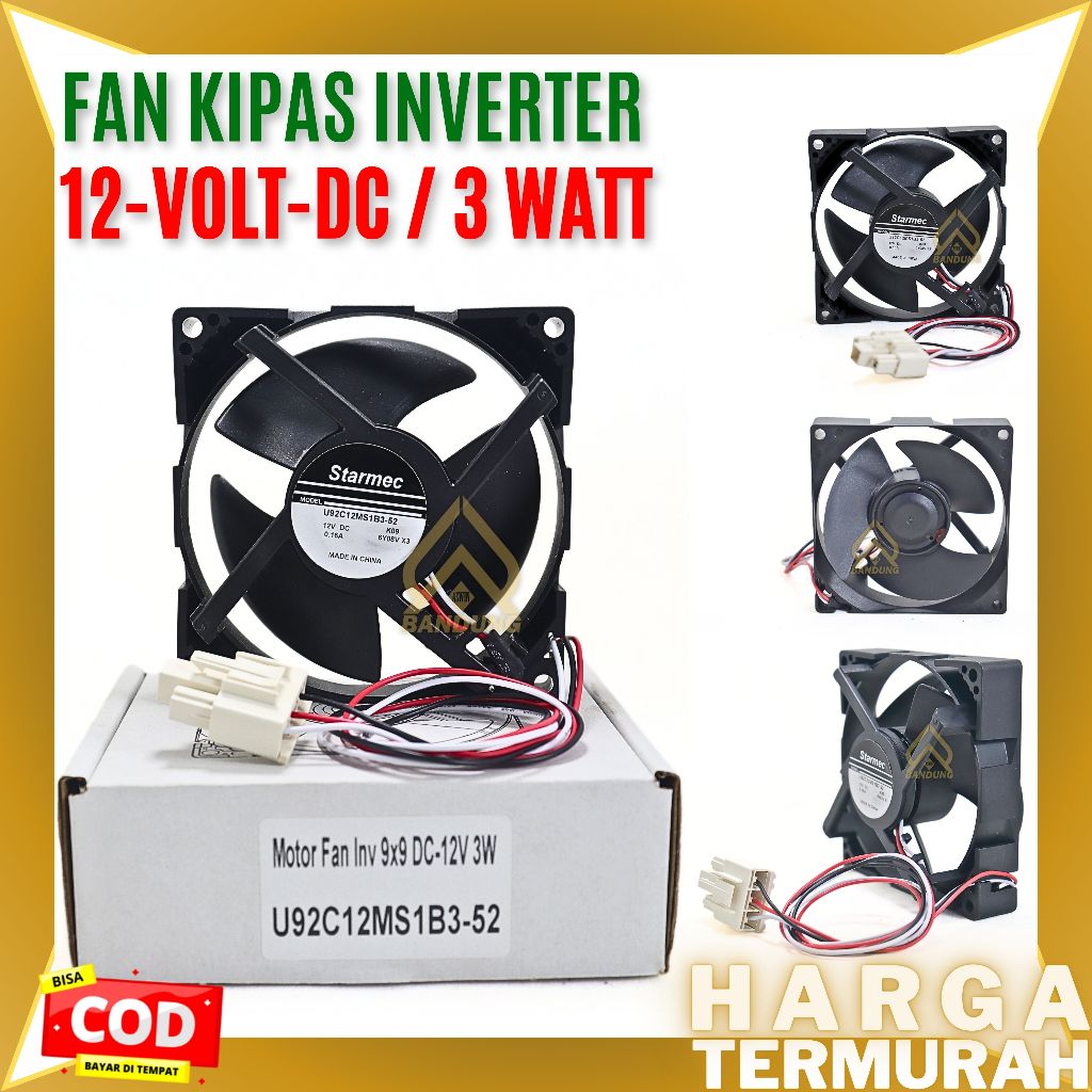 Jual FAN KOTAK SANYO INVENTER DC 12V 9X9 NIDEC | MOTOR FAN KULKAS DC ...