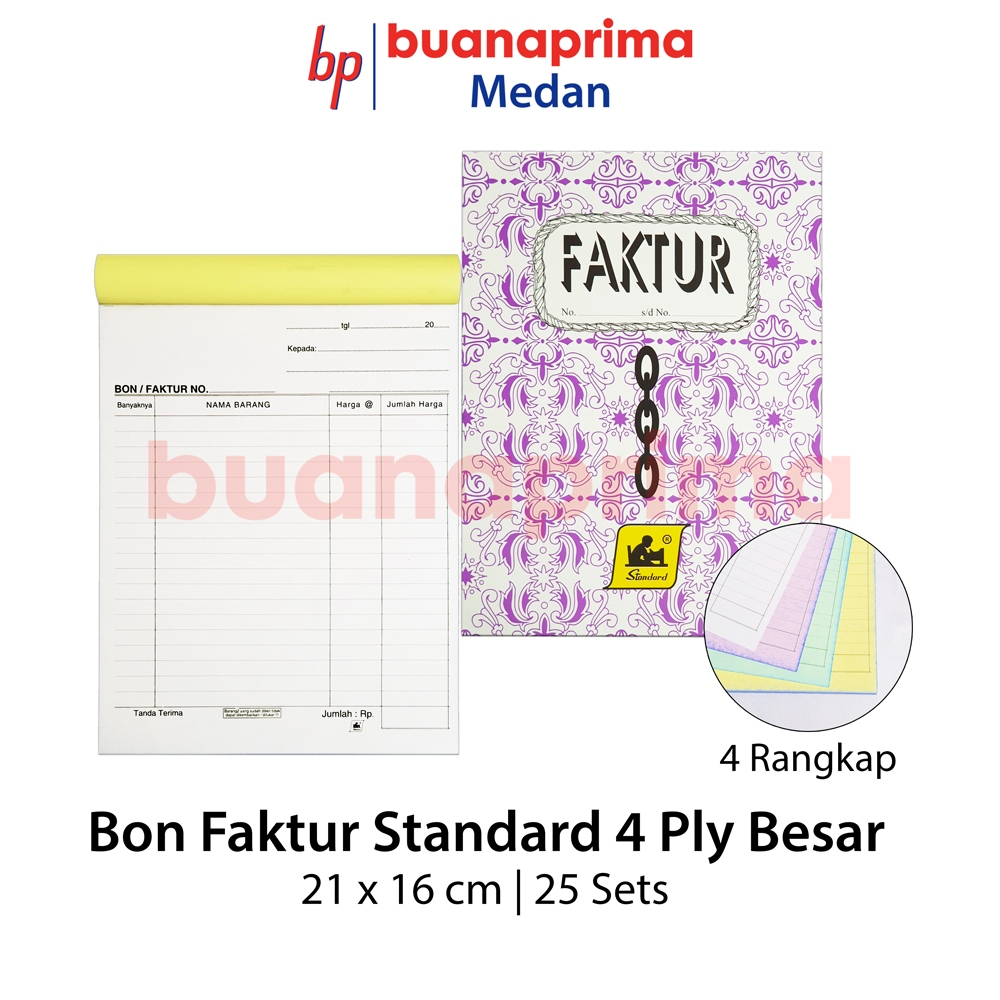 Jual Bon Faktur 4 PLY BESAR STANDARD Tegak Standard Buku Nota Kontan ...