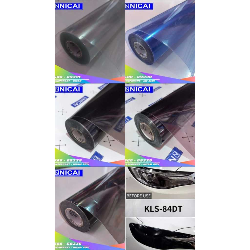 Jual Stiker Scotlite Lampu Motor Transparan Glossy Mengkilat 45cm x ...